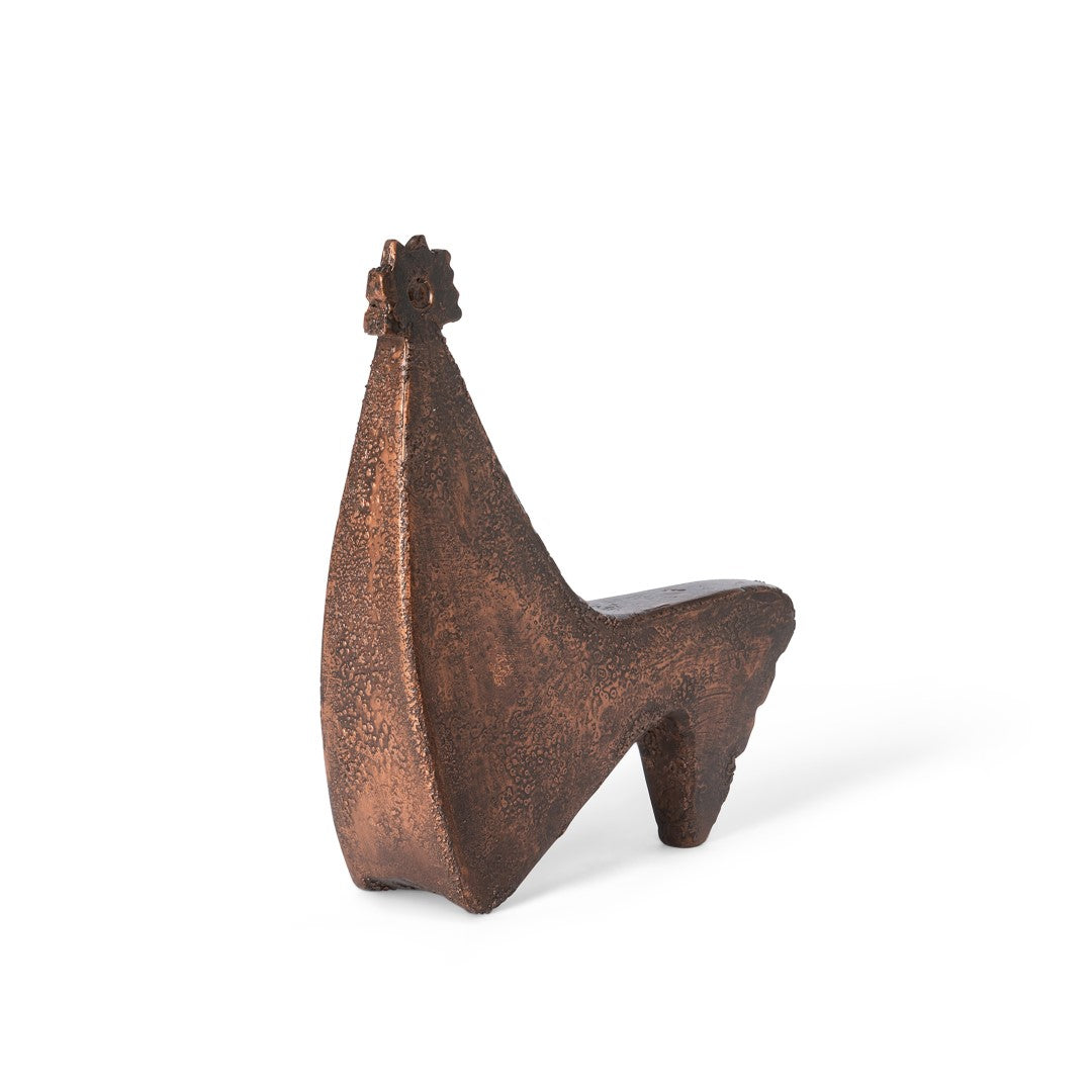 Folk Art Hen - Whimsical Antique Copper Accent for Home Decor, Perfect