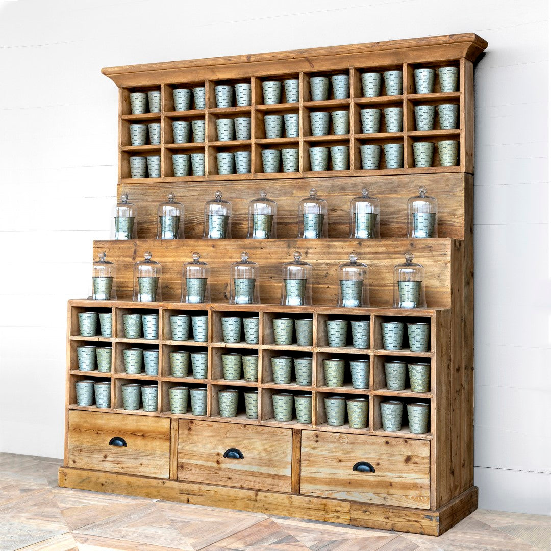 Candle Display Cabinet - Stunning Reclaimed Wood Showcase for Your Fav
