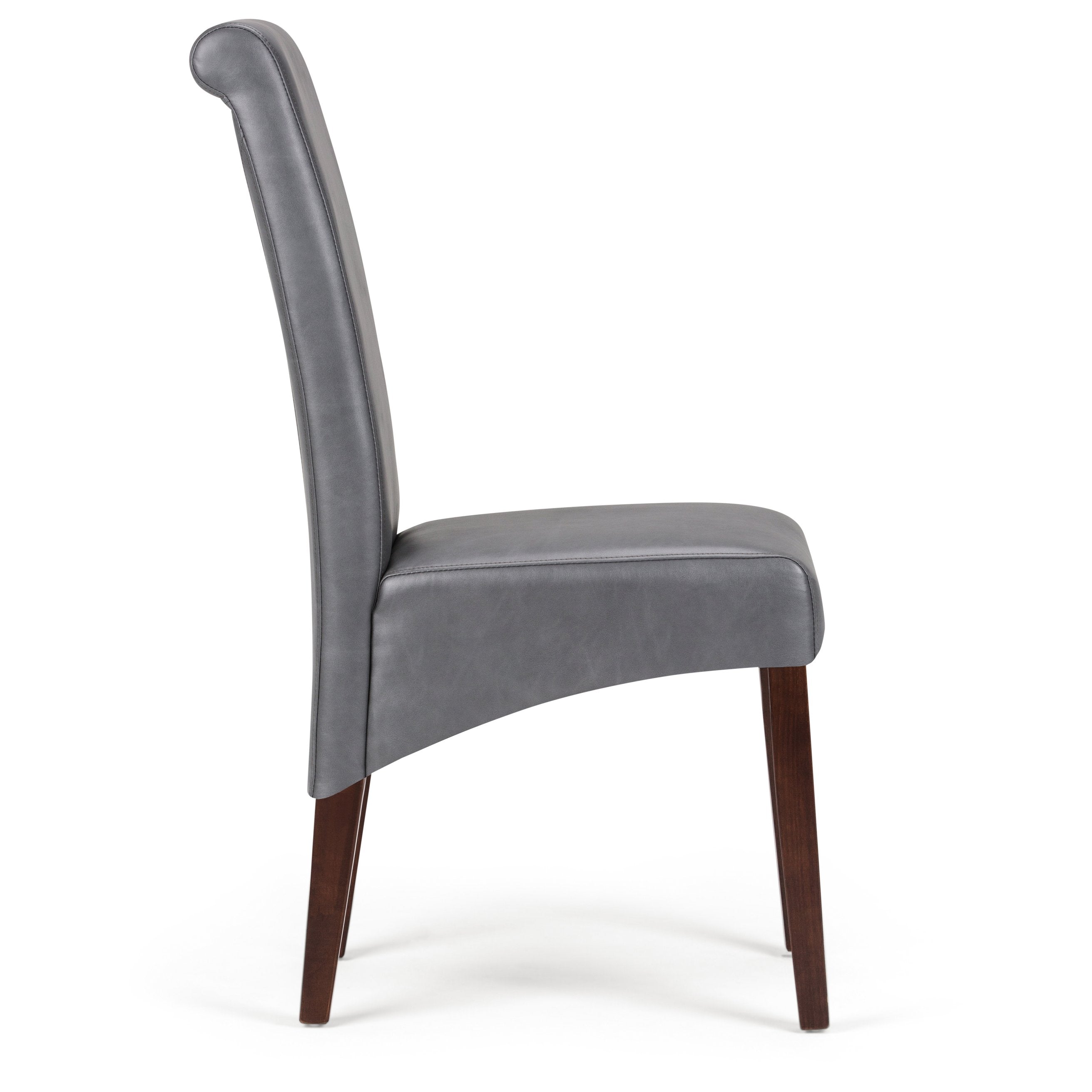 Avalon - Elegant Set Of 2 Stone Grey Parson Dining Chairs For Modern H
