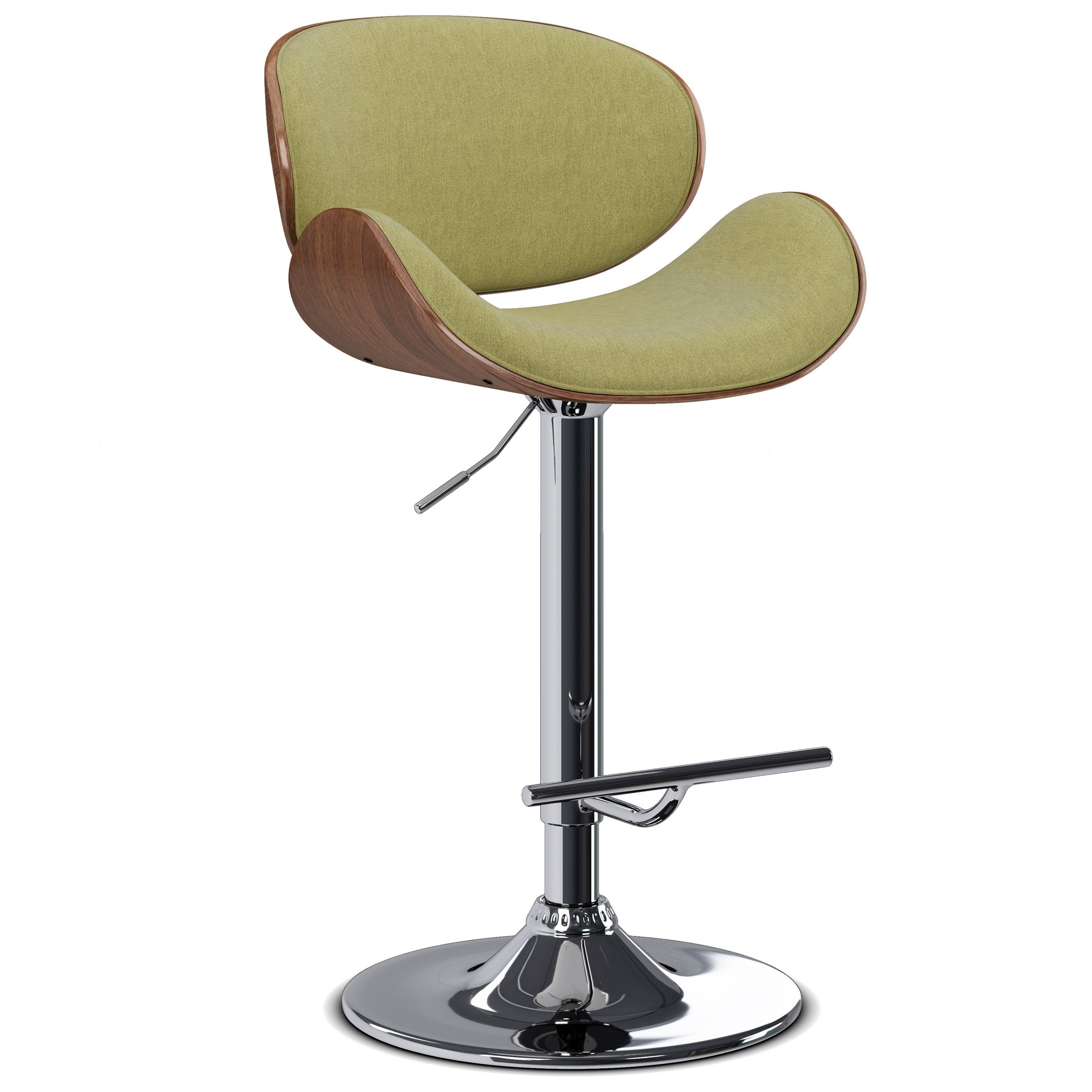 Marana Adjustable Swivel Bar Stool In Acid Green – Stylish Mid-Century