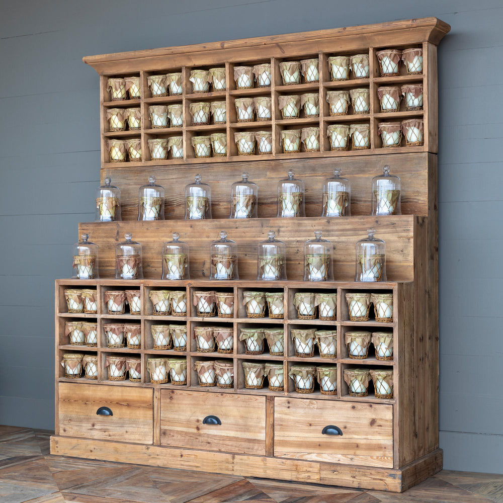 Candle Display Cabinet - Stunning Reclaimed Wood Showcase for Your Fav