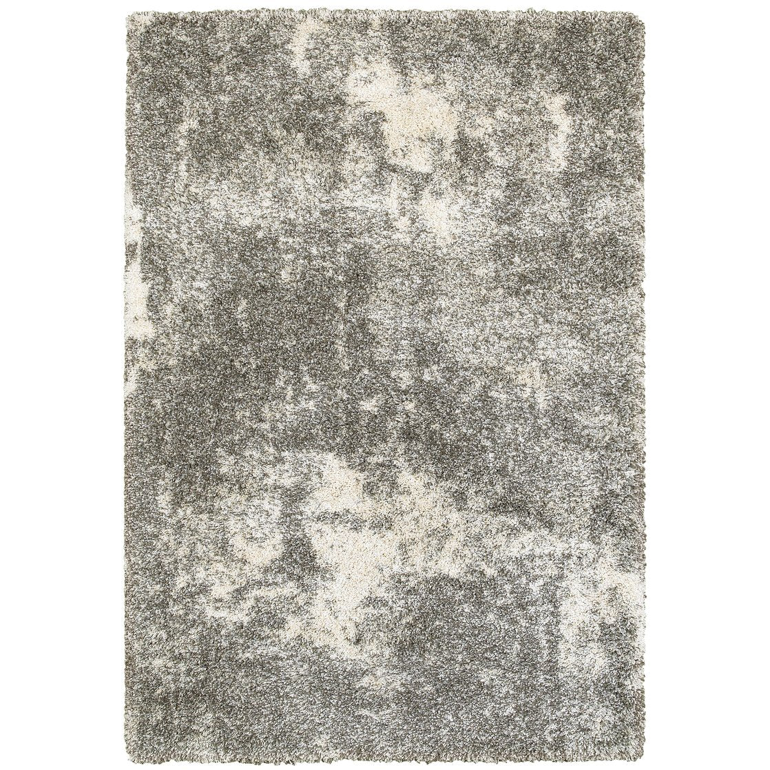 Henderson Luxurious Shag Area Rug - Soft Geometric Motifs in Charcoal