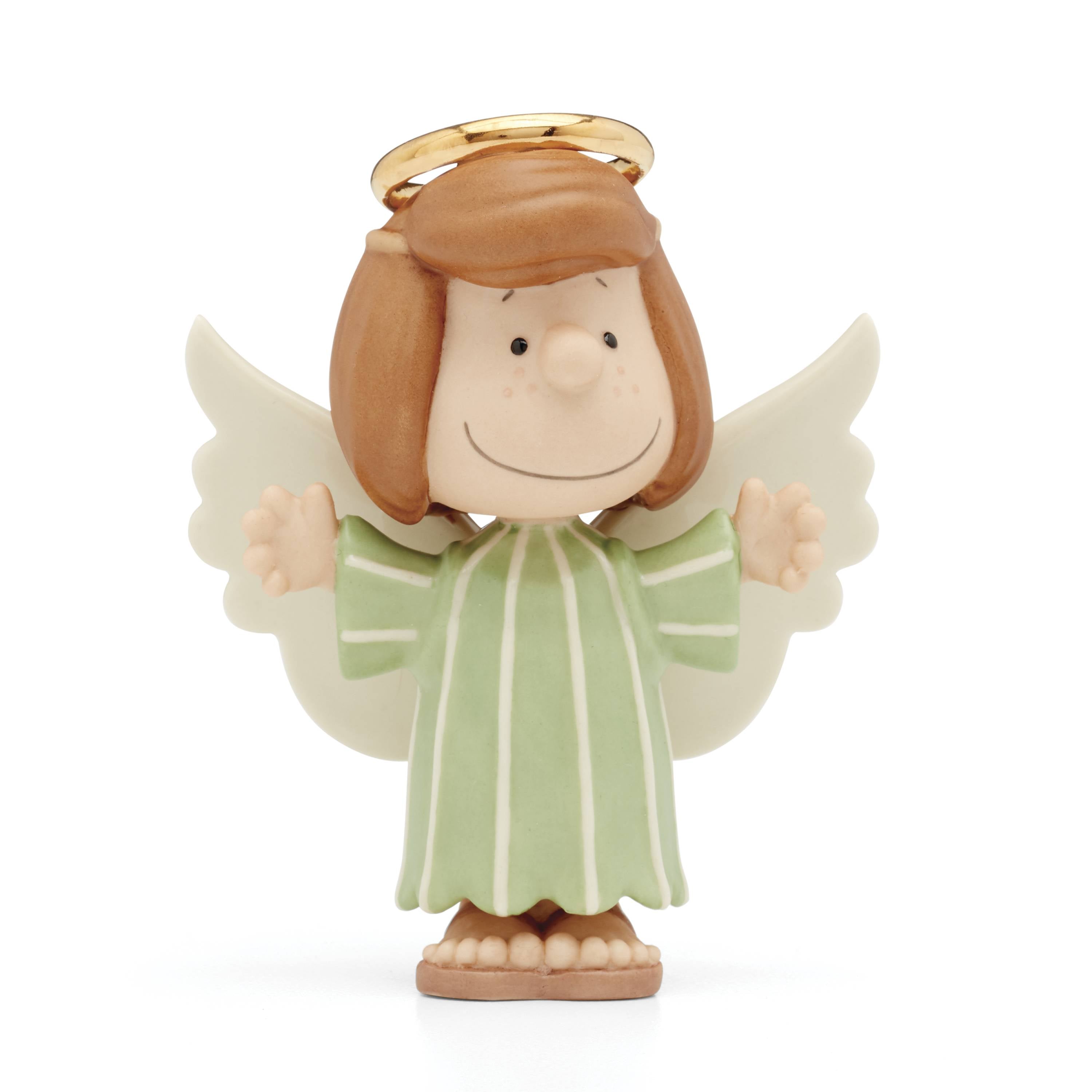 Peanuts Peppermint Patty Angel Figurine with 24K Gold Accents, Porcela