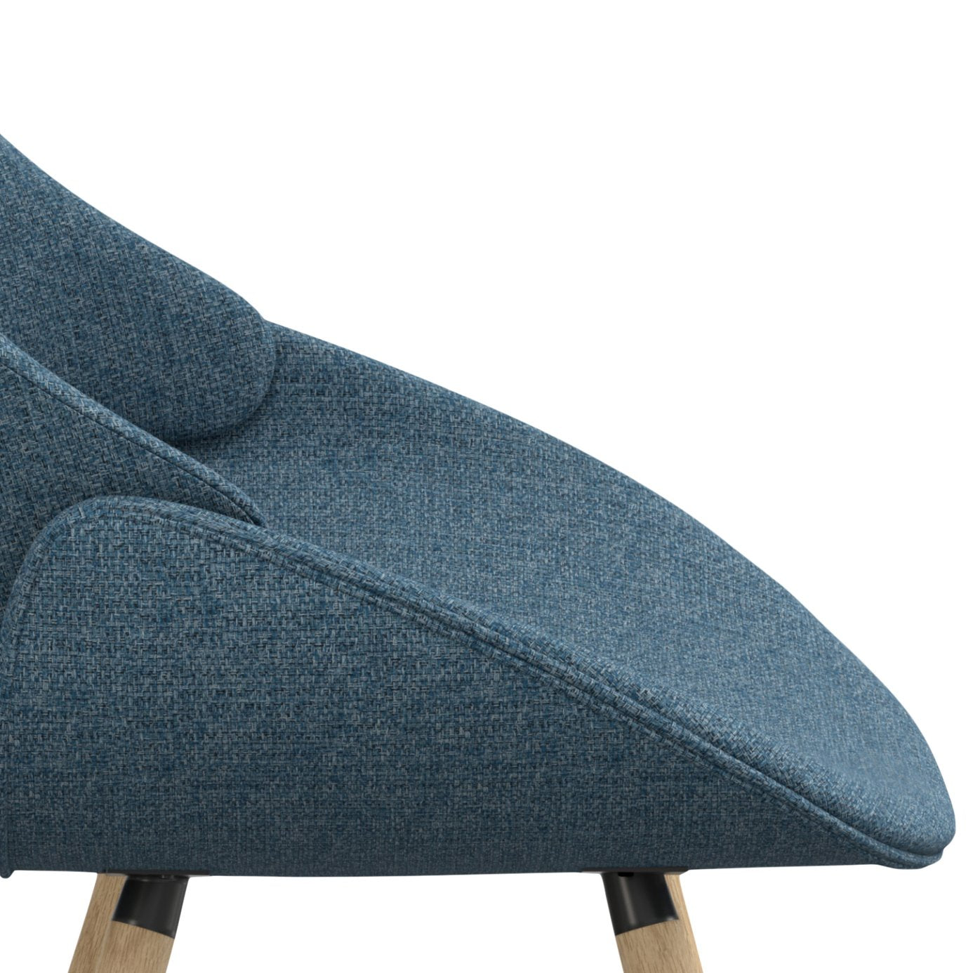 Malden Bentwood Dining Chair - Denim Blue Comfort With Light Brown Leg