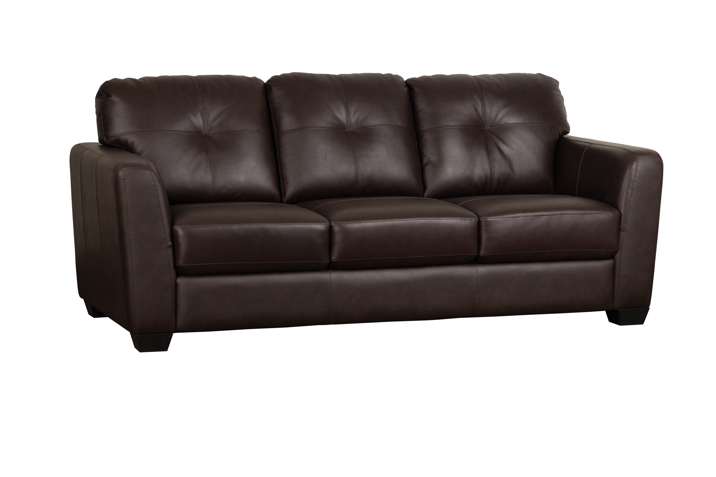 Porter Mantua Elegant Top Grain Leather Sofa in Brown - Stylish, Comfo