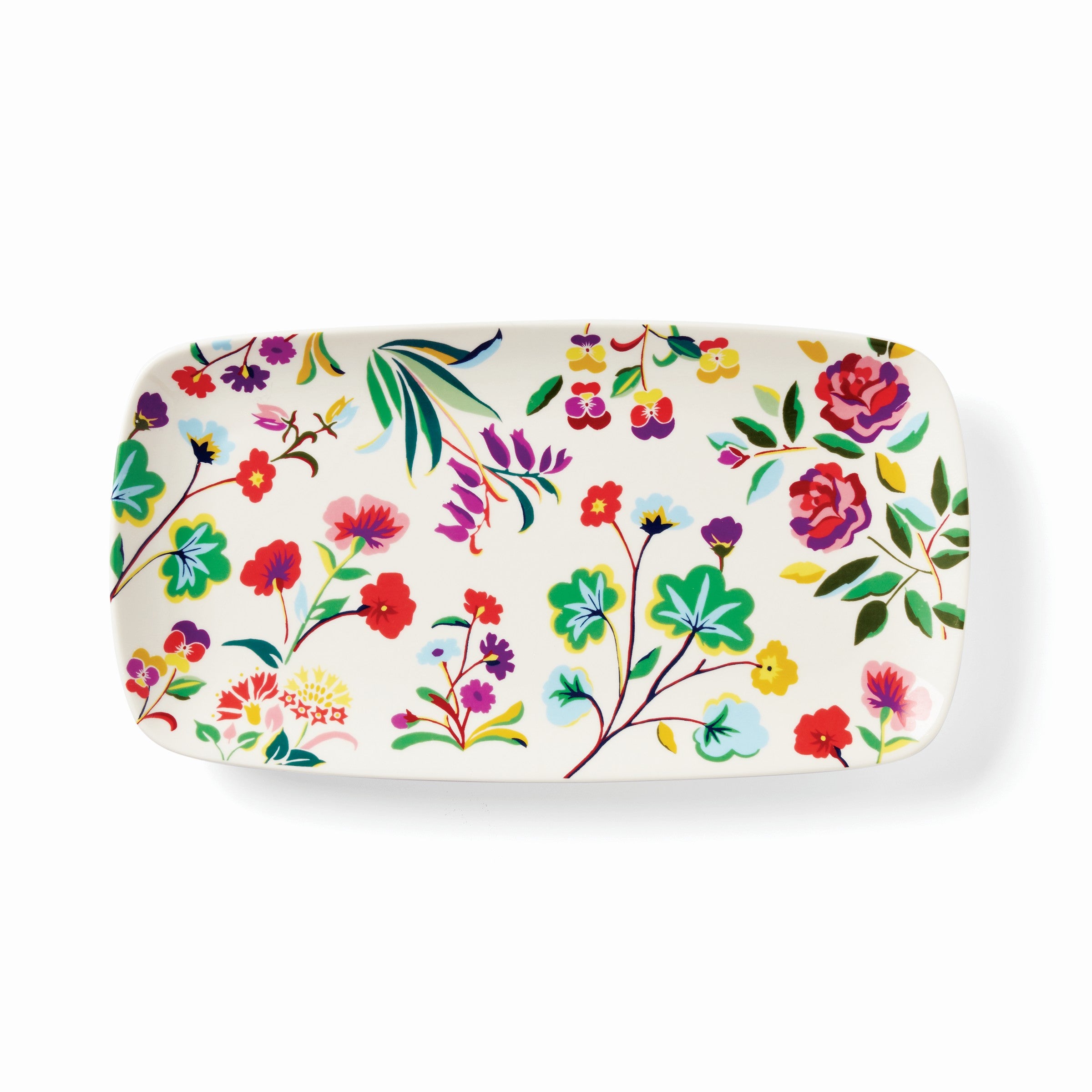 Kate Spade Floral Stoneware Hors D'oeuvres Tray, Dishwasher & Microwav