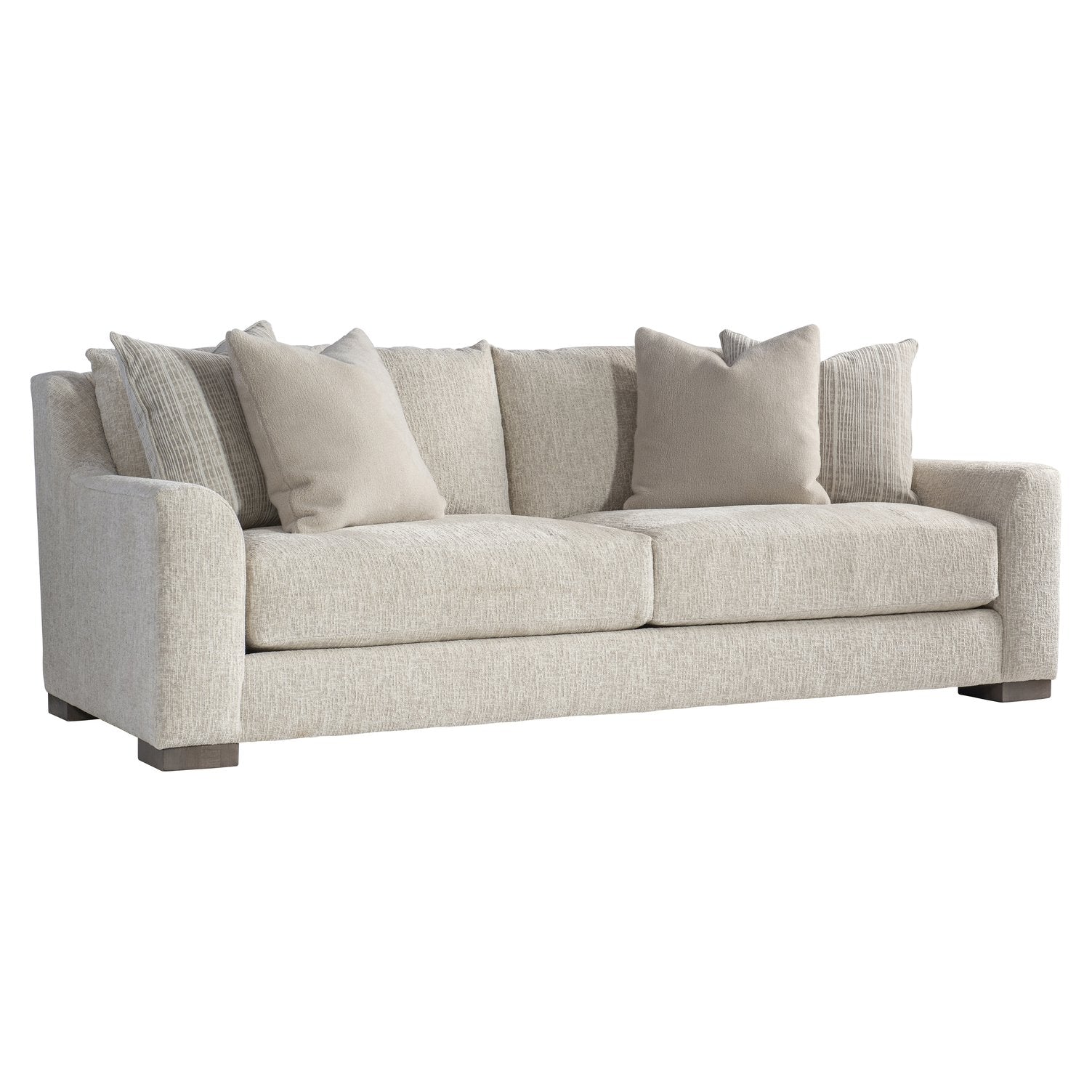 Bernhardt Gabi Fabric Sofa With Curved Silhouette, Deep Seats & Tailor