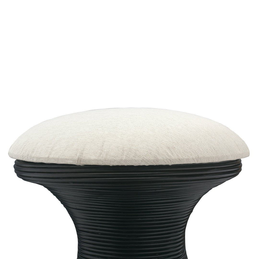 Raven Stool - Stylish Black Hourglass Accent With Storage For Modern