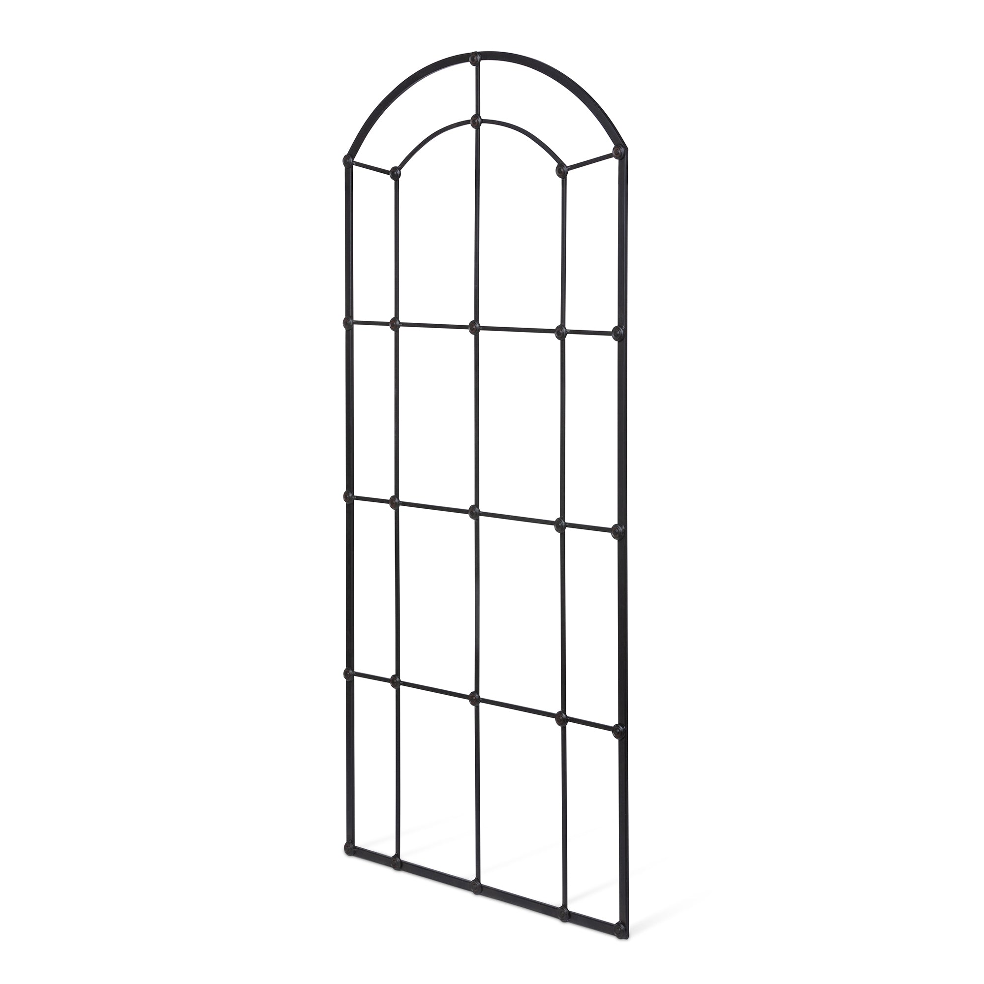 Metal Arched Window Frame - Matte Black Iron Display Piece for Stylish