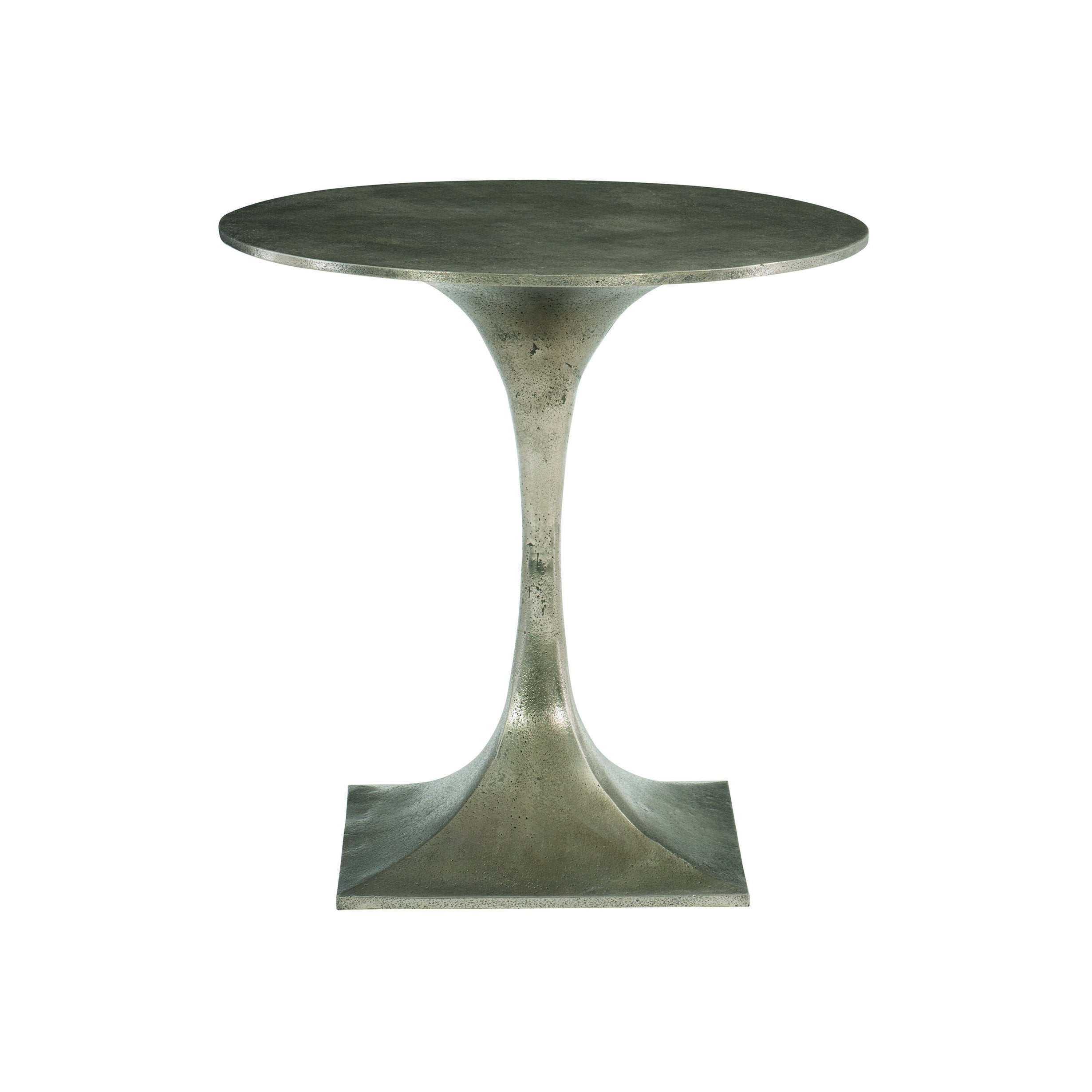 Bernhardt Randolph End Table — Sculptural Mid-Century Cast Aluminum 24