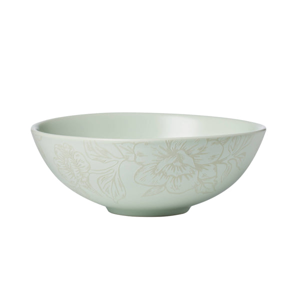 Oneida Roseto 12-Piece Stoneware Dinner Set, Embossed Sage Green, Dish ...
