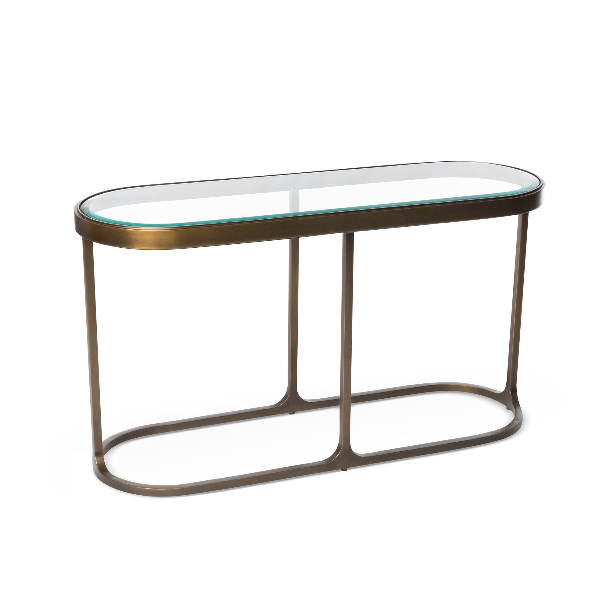 Taurus Console Table - Elegant Antique Bronze Finish, Sleek Design for