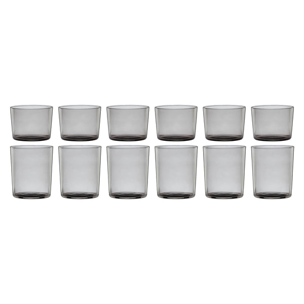 Oneida Stackables Smoke 12-Piece Glassware Set, Sophisticated Storage ...