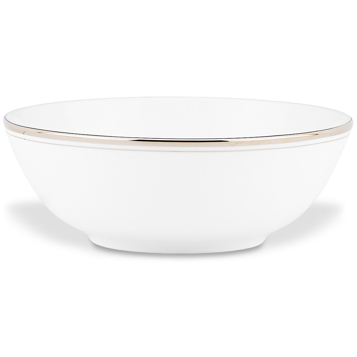 Kate Spade Library Lane Platinum White Bone China Soup Bowl, Dishwashe