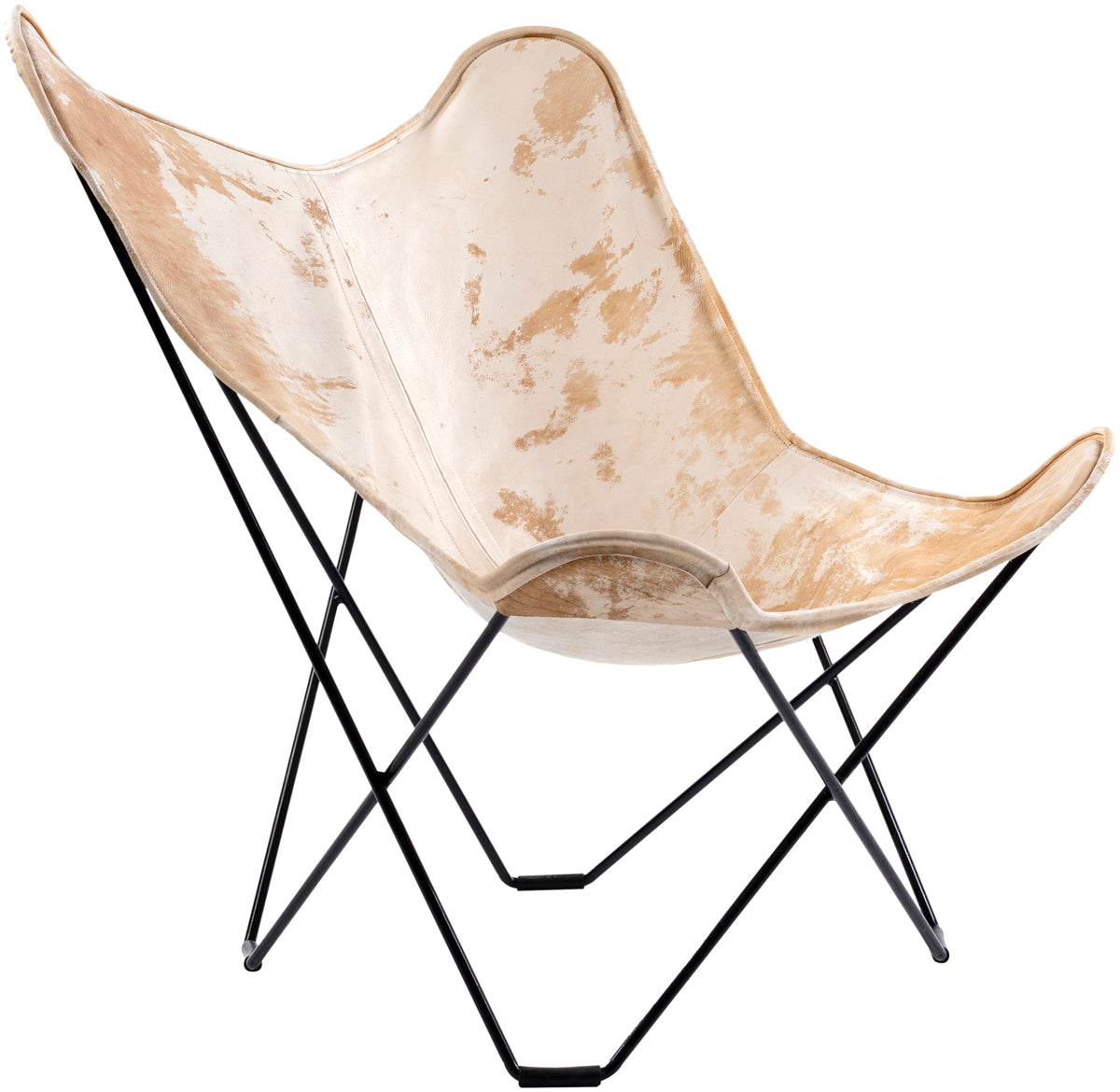 Nizhoni Lounger - Handcrafted Metal & Hair on Hide Furniture for Moder