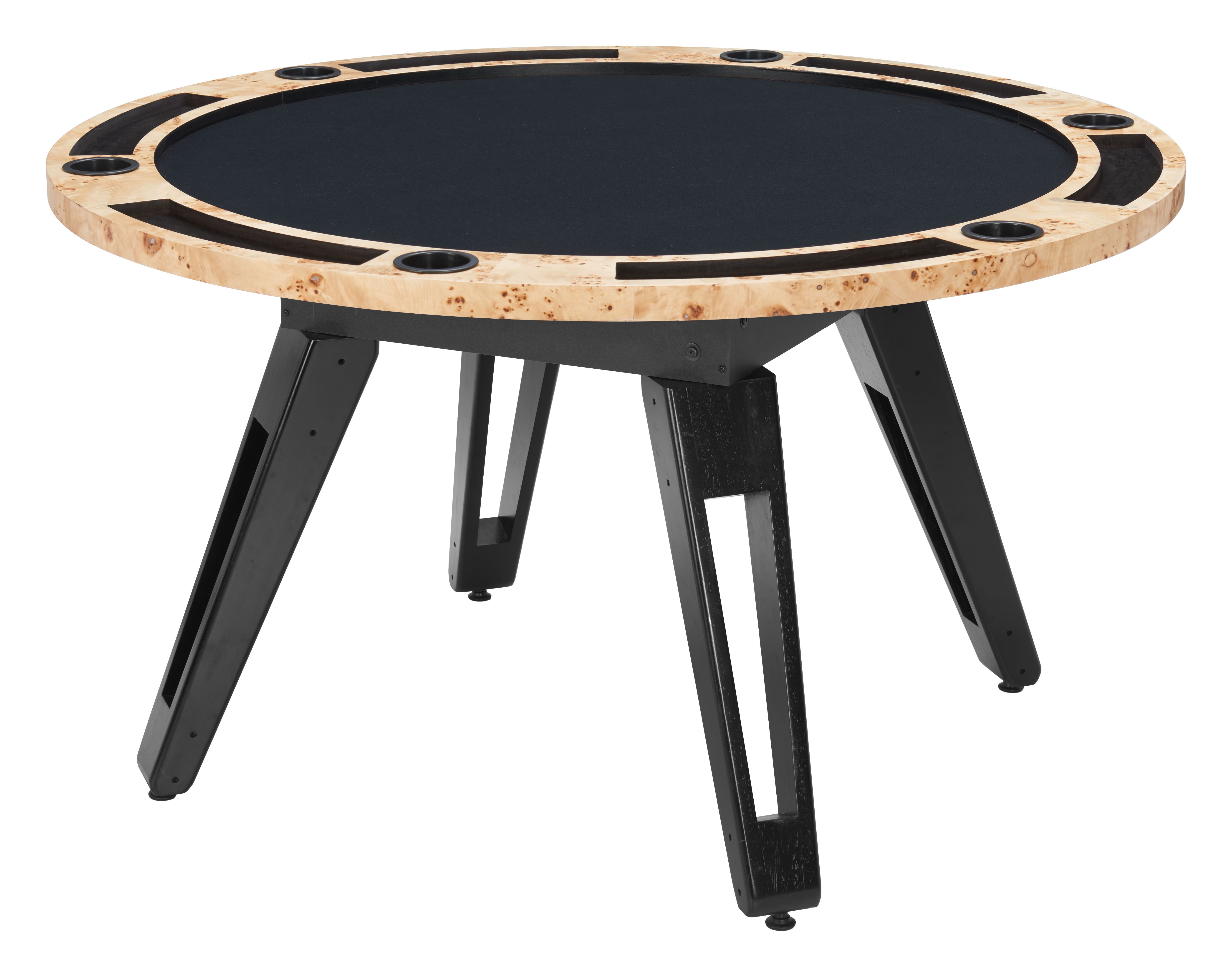 Burl 2-in-1 Dining and Game Table - Stylish Reversible Design with Sto