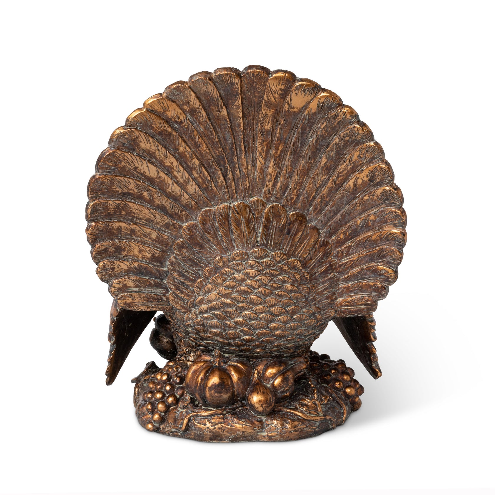Bronze Turkey Centerpiece - Stunning Polyresin Décor for Thanksgiving
