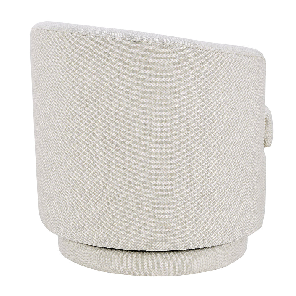 Rachel Fabric Swivel Accent Arm Chair - Chic Cream Lounge Chair for Li