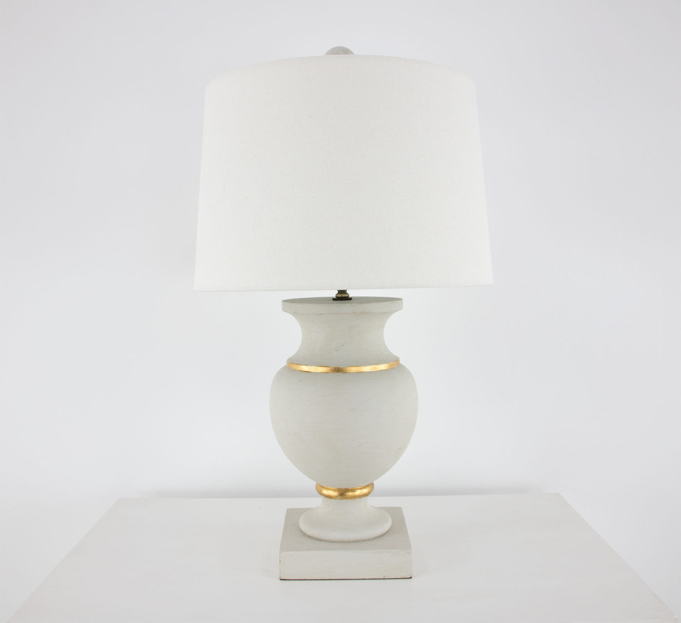 402 Window Pane Table Lamp - Elegant Solid Oak & Linen Design with Sof