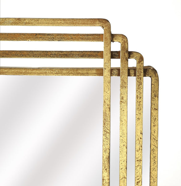 Uptown Gold Rectangular Wall Mirror – English Elm