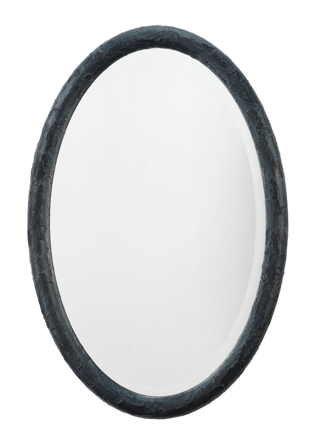 Ovation Oval Mirror - Textured Resin Frame with Beveled Glass, Versati