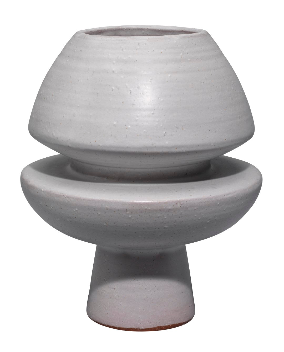 Foundation Grey Ceramic Decorative Vase - Elegant 9.5-Inch Home Accent