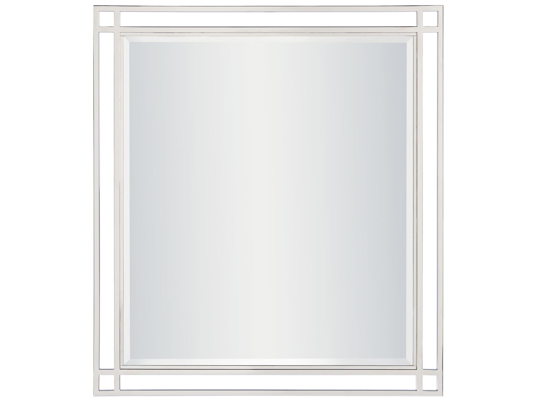 Paradox Mirror - Elegant Beveled Glass with Dual Silver Frame, Perfect