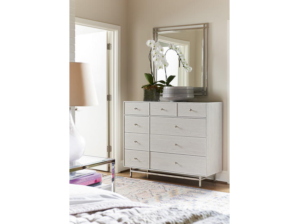 Paradox Mirror - Elegant Beveled Glass with Dual Silver Frame, Perfect