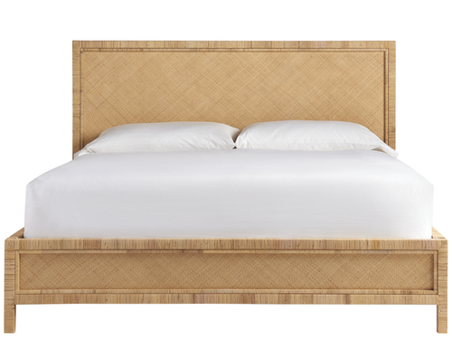 Coastal Living Long Key King Bed - Natural Rattan Design, Stylish Comf
