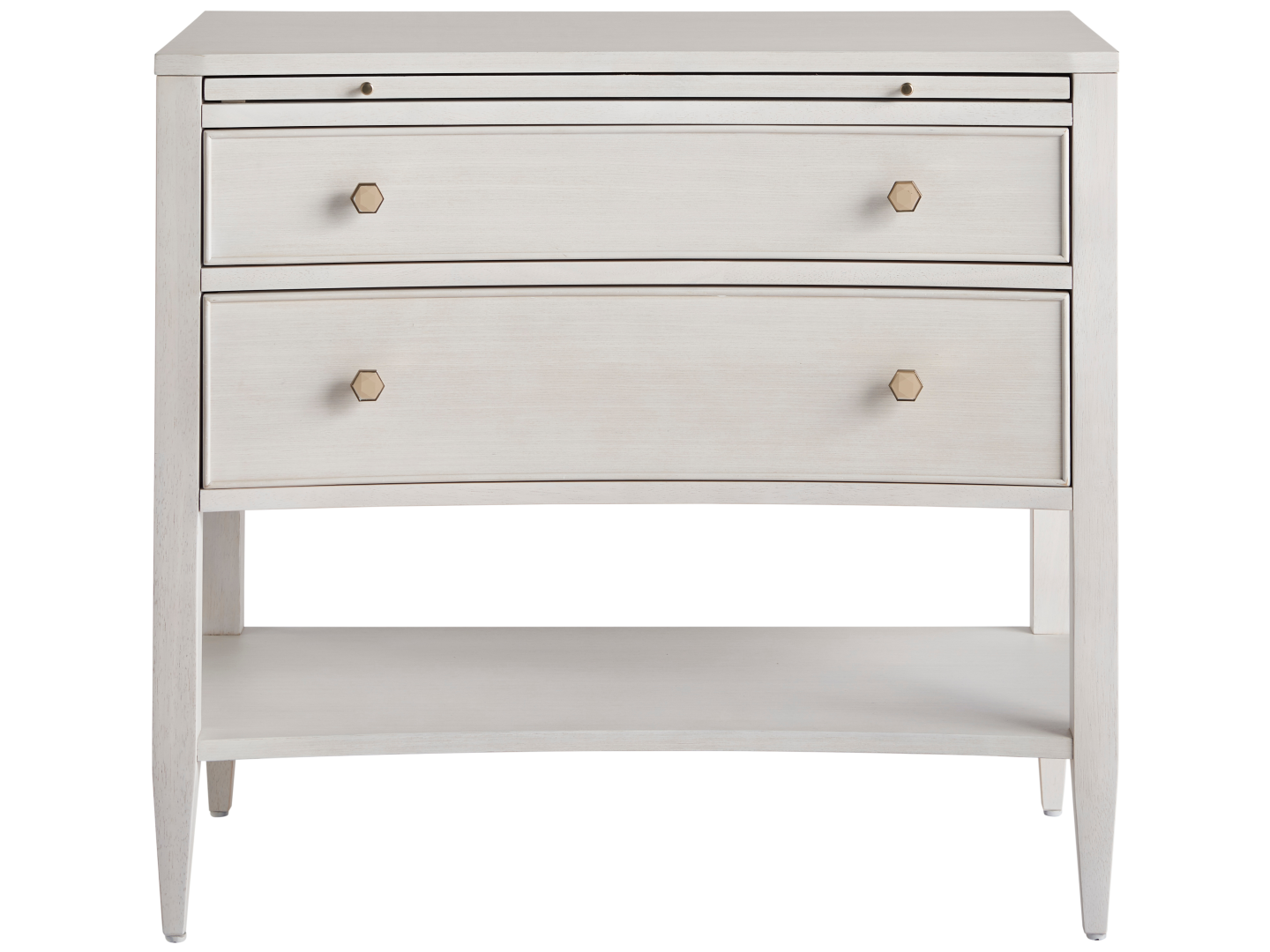 Miranda Kerr Home - Chic Chelsea Nightstand in Alabaster with Gold Har