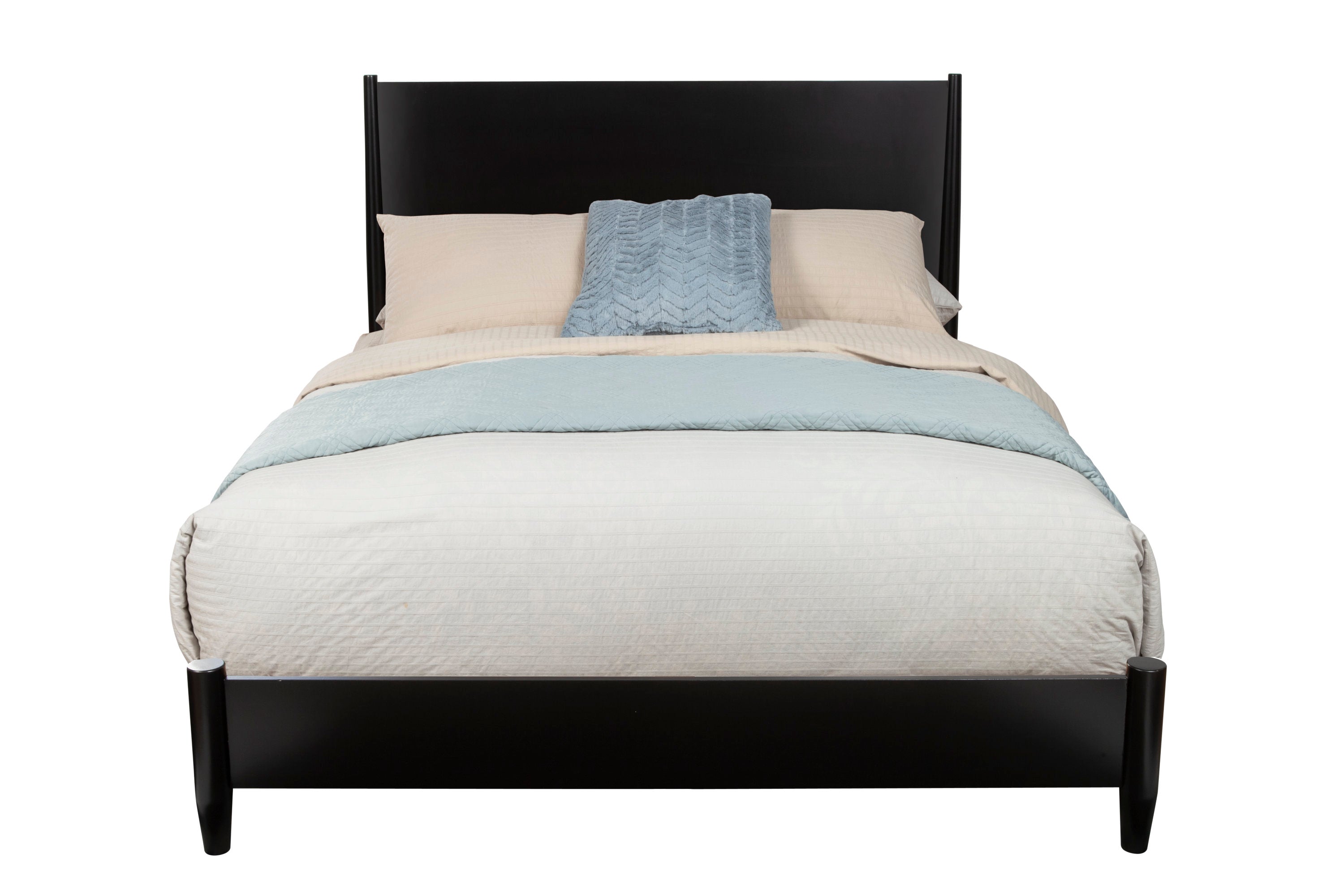 Flynn Queen Platform Bed in Black - Timeless Mid-Century Modern Design