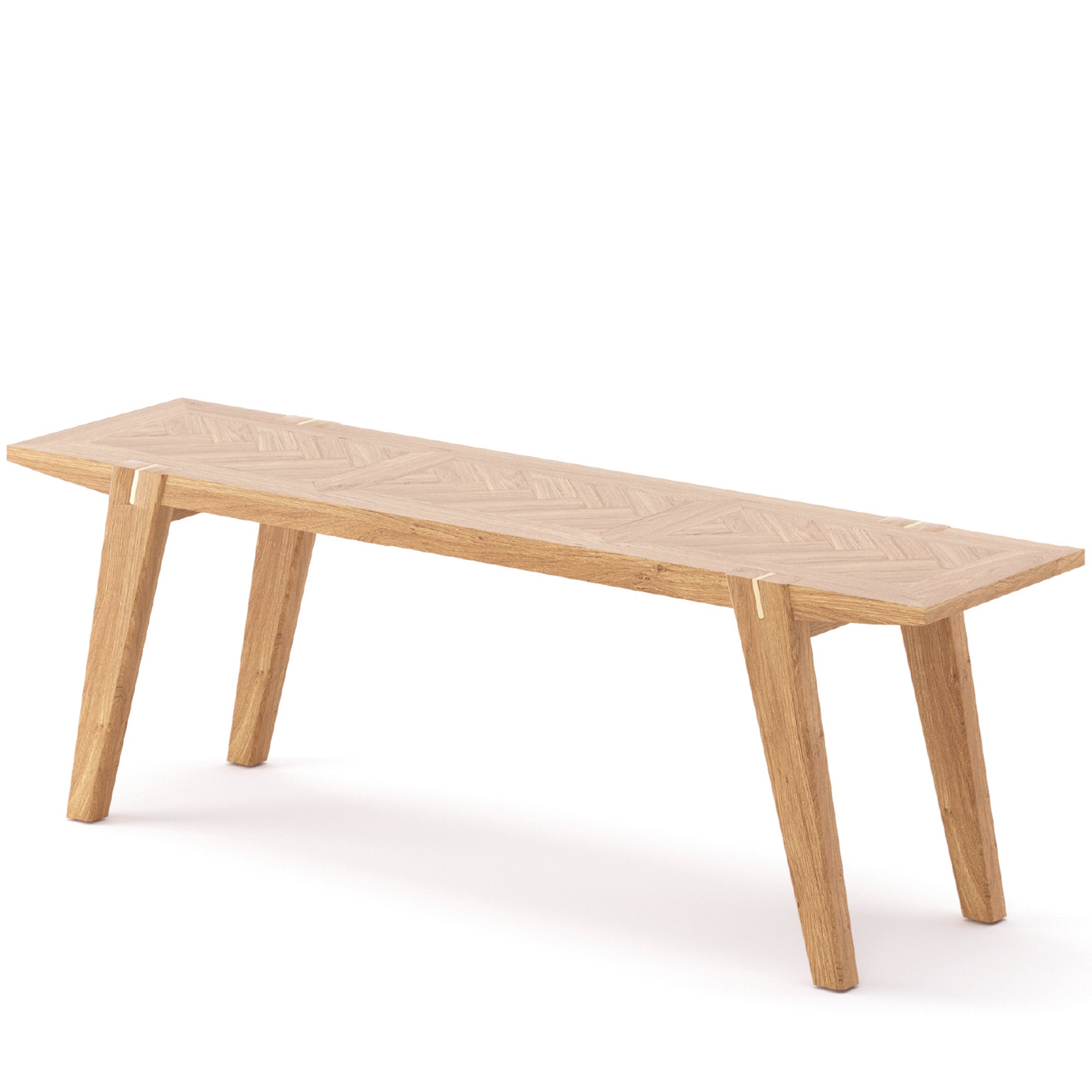 Colton Small Dining Bench - Stylish Light Brown Oak Seating with High