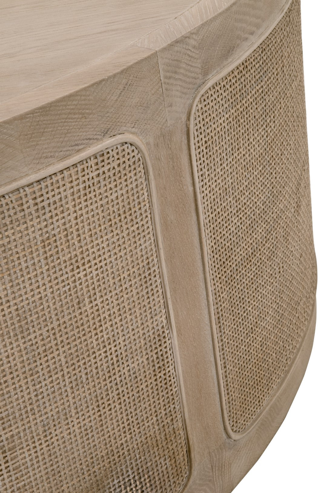 Bella Antique Cane Coffee Table - Unique Reclaimed Oak Design with Nat