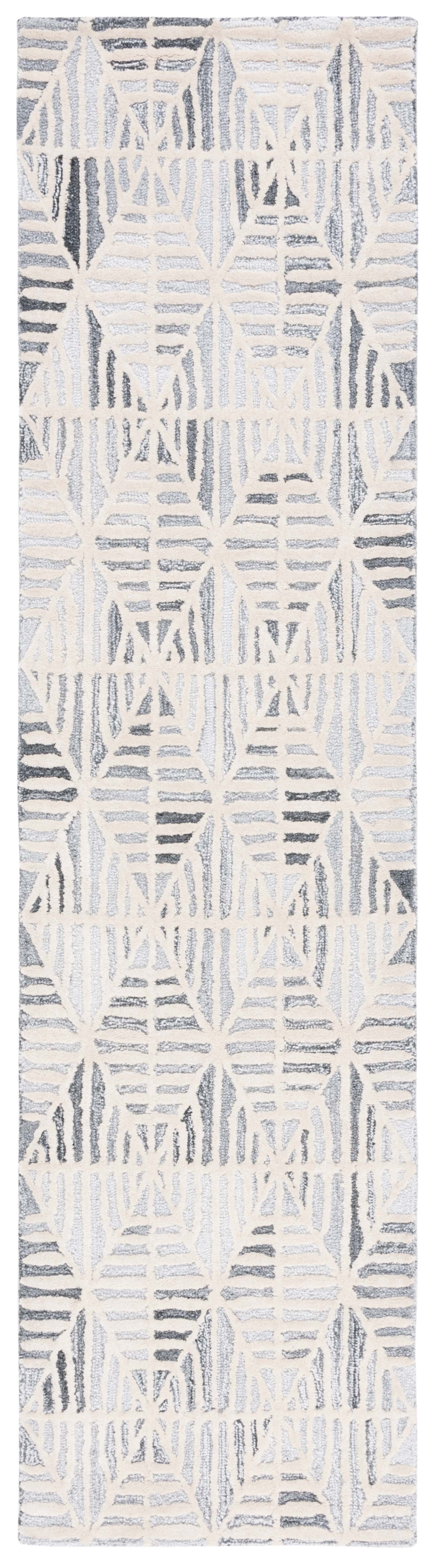 Ebony 110 Antique Hand Tufted Rug - Luxurious Wool & Cotton Blend, Ele