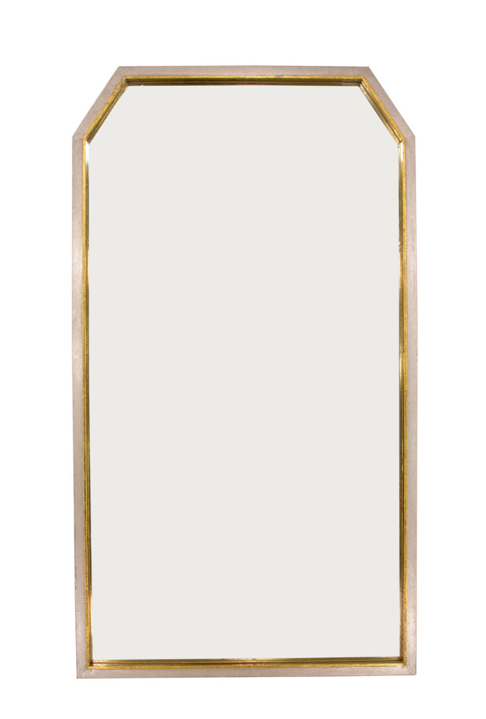 FM183 Elegant Champagne and Gold Mirror - Distressed Metal Frame, Prem