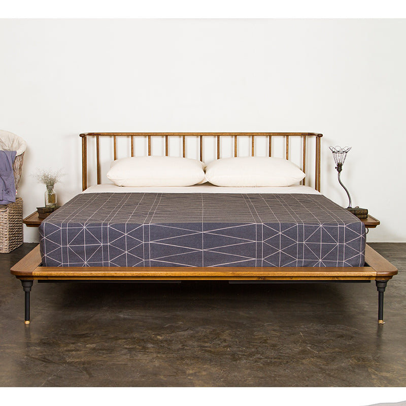 Distrikt King Bed - Modern Rustic Design with Solid Wood Platform and