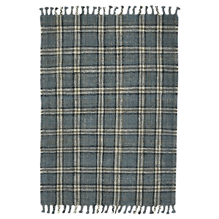 Hampton Hand-Loomed Plaid Jute Area Rug - Eco-Friendly, Durable Design