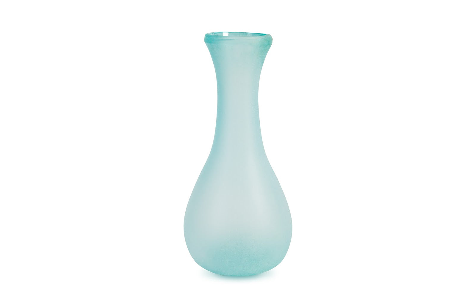 Frosted Turquoise Tadpole Vase - Stunning Blown Glass Design That Glow