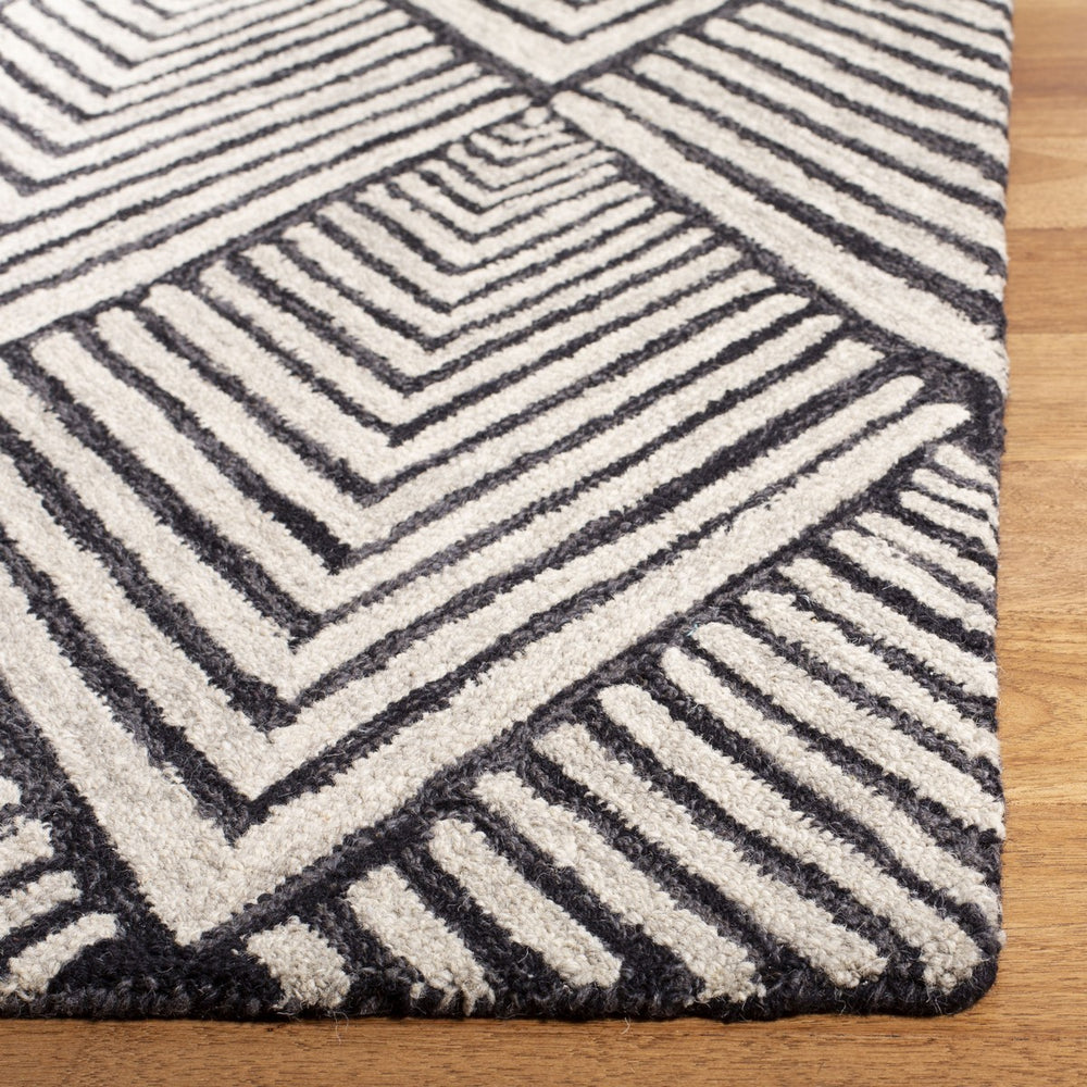 Micro-Loop Hand-Tufted Wool Area Rug - Elegant Contemporary Design, Pe