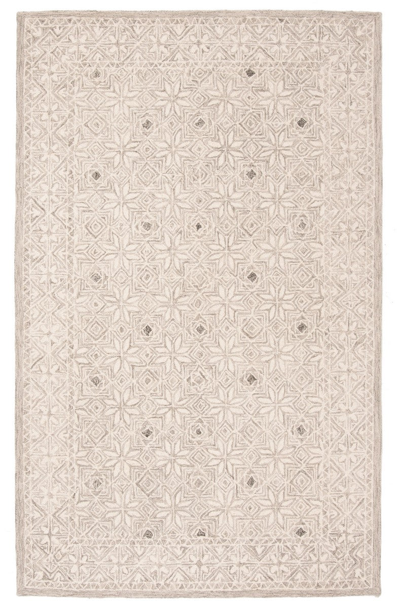 Micro-Loop Hand Tufted Wool and Cotton Transitional Area Rug for a Coz