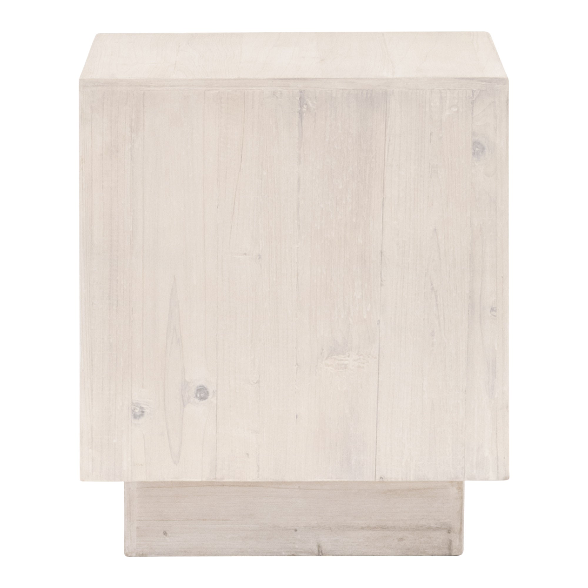 Bella Antique End Table - Unique White Wash Pine with Reclaimed Wood