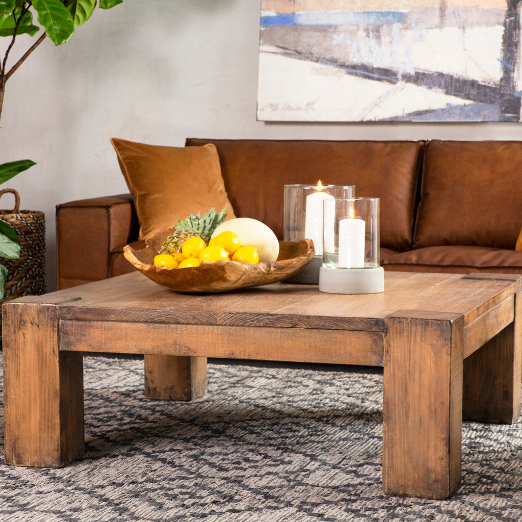 Lasena Natural Teak Wood Hand Carved Table Top Décor Bowl – English Elm