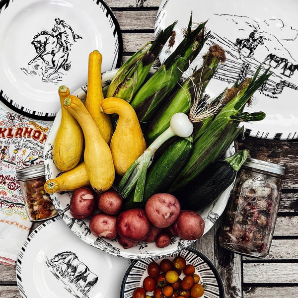 Ranch Life Melamine Dinnerware Set – English Elm