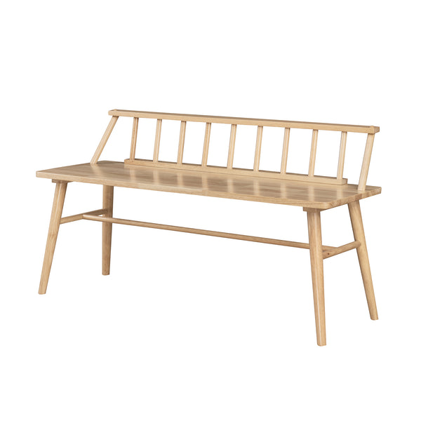 Spindle Contemporary/Modern 47" Low Back Spindle Bench – English Elm