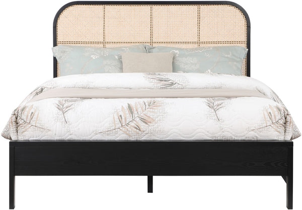 Siena Ash Veneer Mid-Century Modern Bed – English Elm