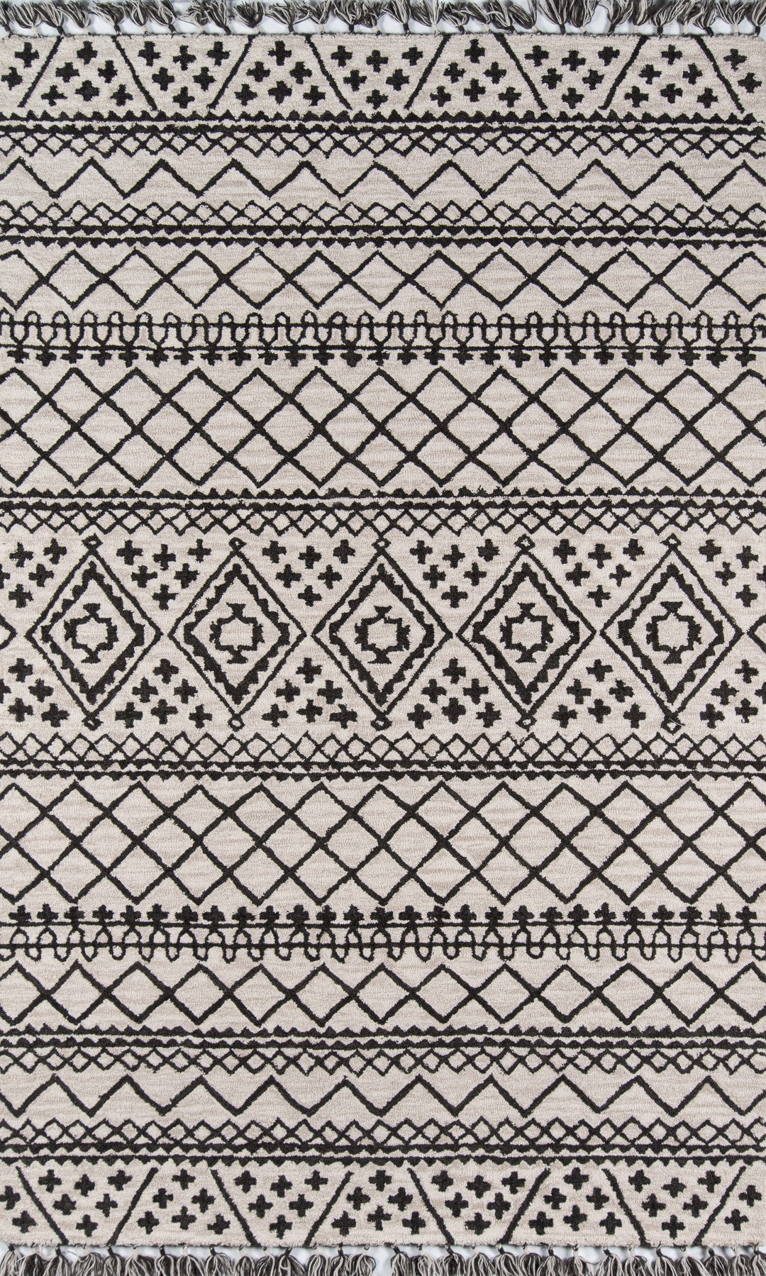 Tahoe Hand Tufted Southwestern Area Rug with Tribal Patterns, Fringed
