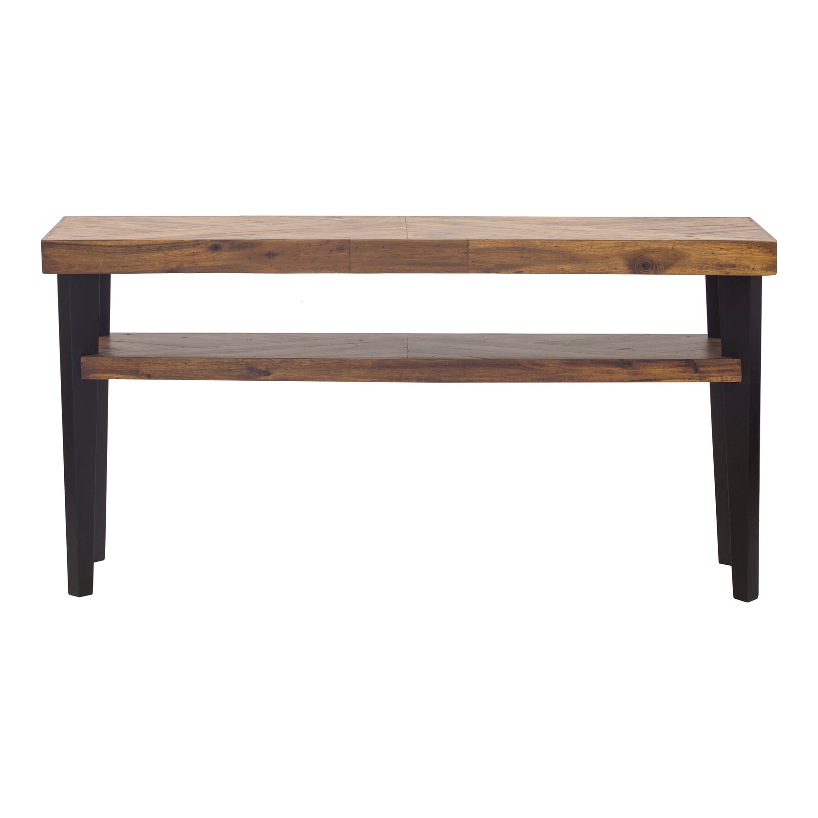 Parq Rustic Console Table with Handcrafted Solid Acacia Top and Stylis