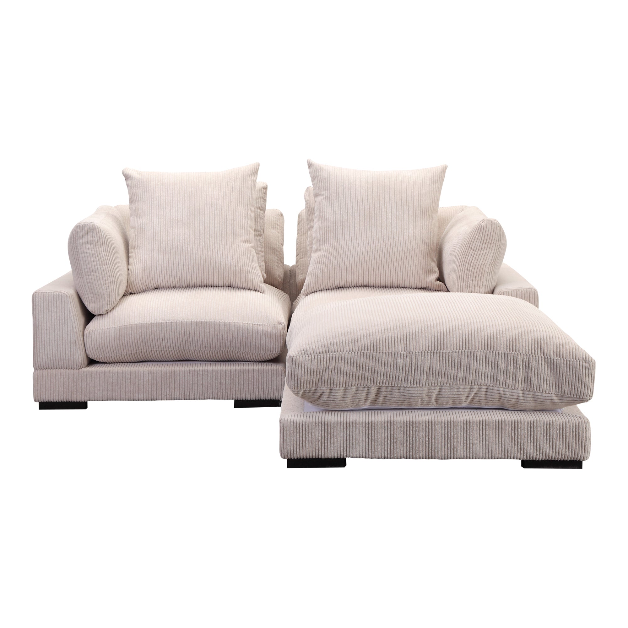 Tumble Nook Modular Sectional - Plush Corduroy Comfort with Stylish Eu